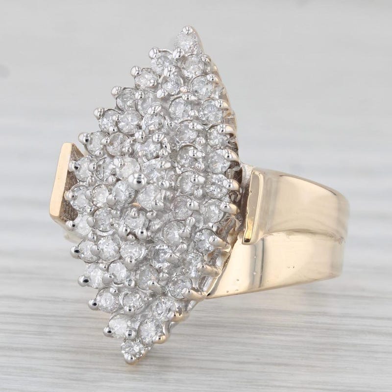 Diamond Cluster Ring - Etsy