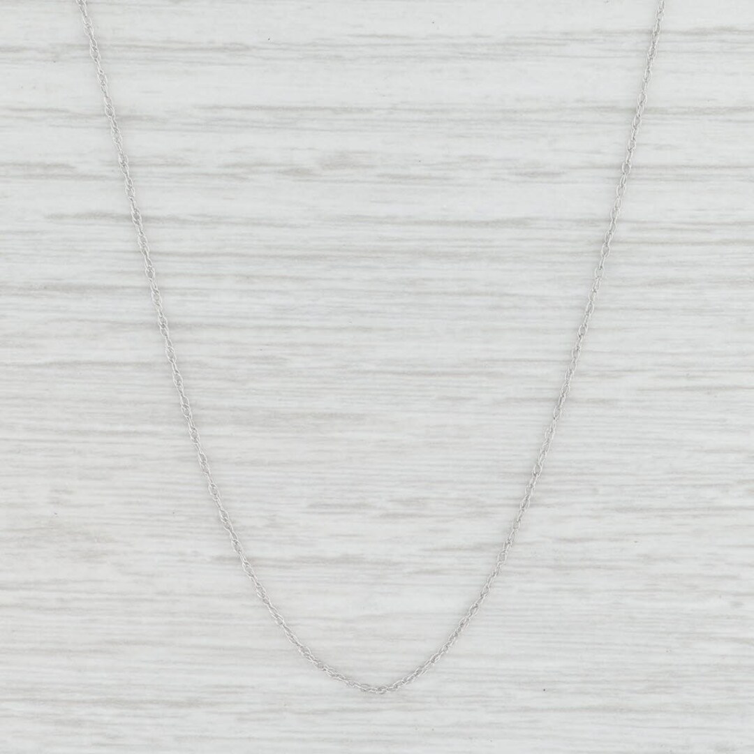 18 Rope Chain Necklace 14k White Gold 0.6mm - Etsy