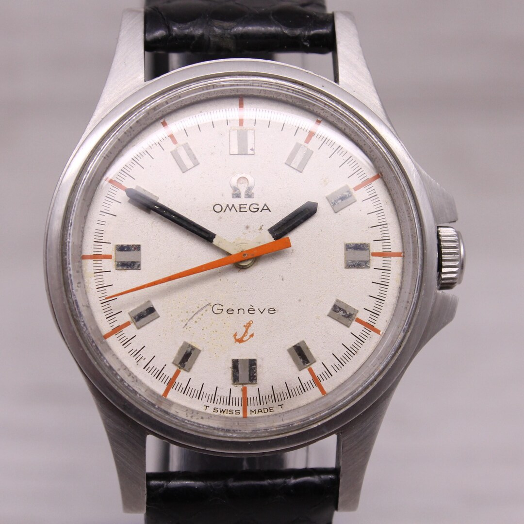 Vintage C.1969 Omega Admiralty Anchor Mens 35mm Steel Manual Watch 135. ...
