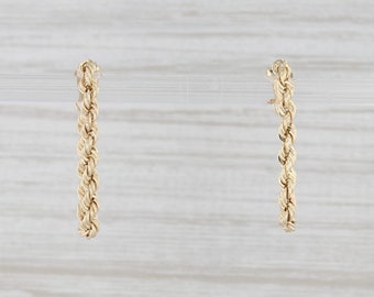 Gold Rope Chain Earrings - Etsy