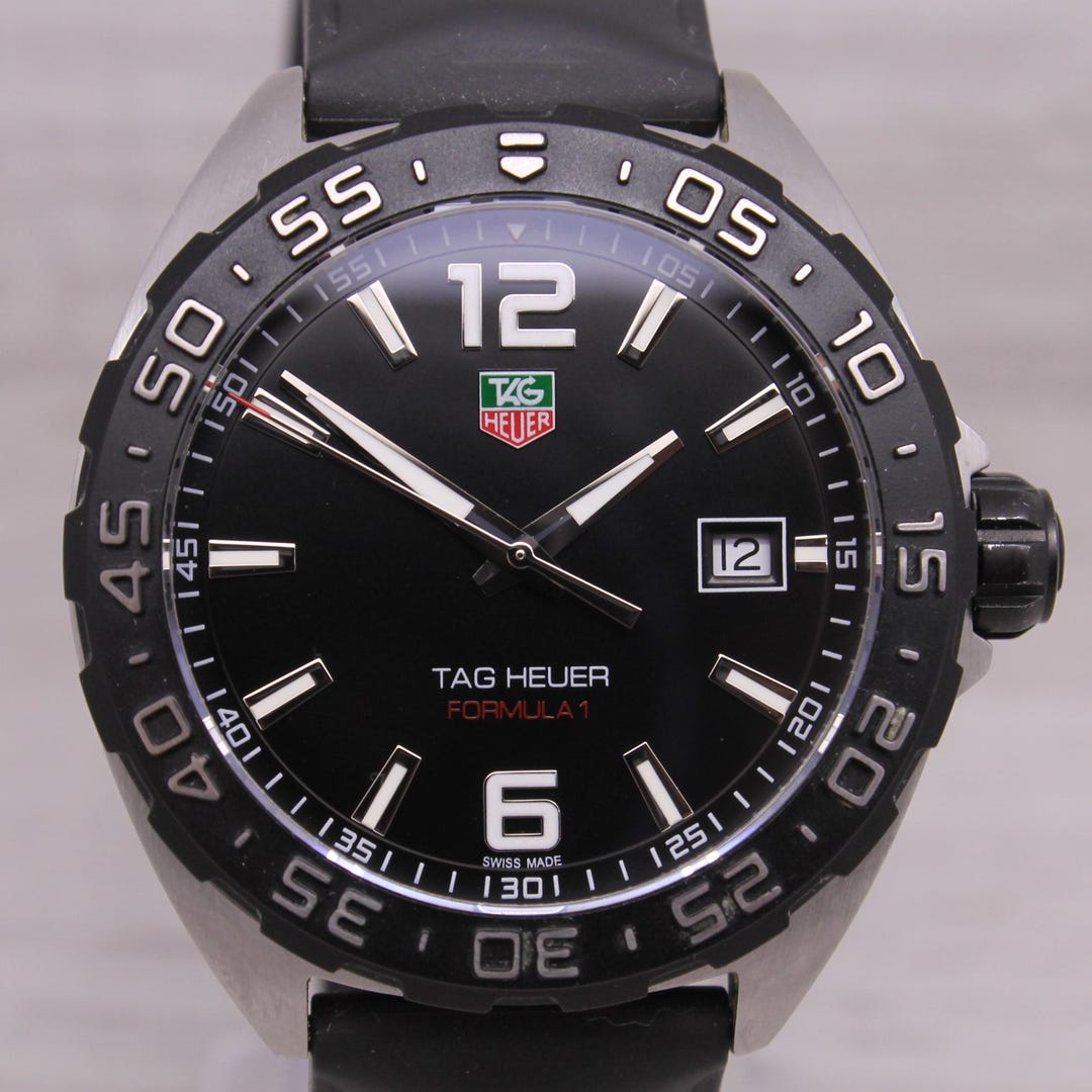 Tag Heuer Formula 1 41mm Steel Mens Quartz Watch W Box Strap WAZ1110 ...