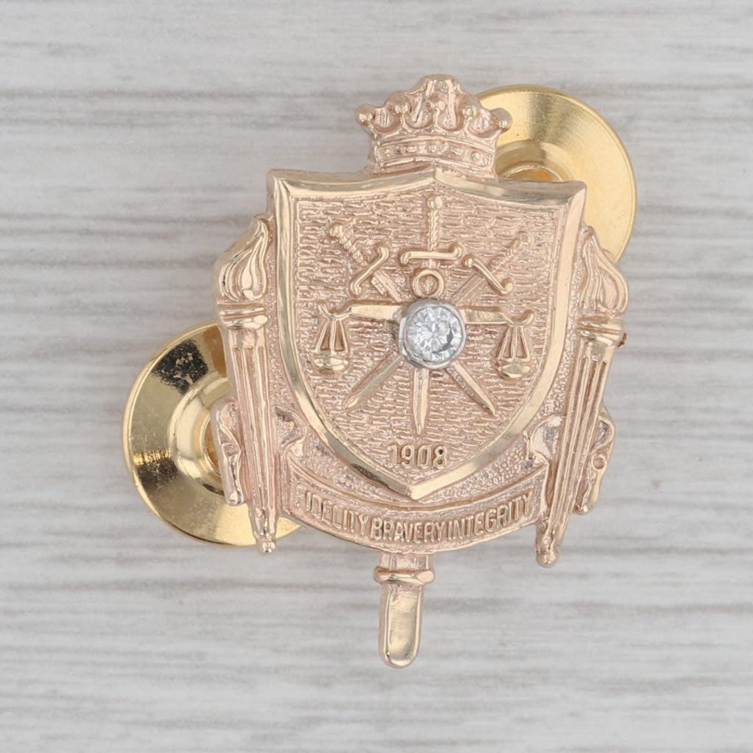 Fidelity Bravery Integrity FBI 30 Year Service Pin 10k Yellow Gold ...