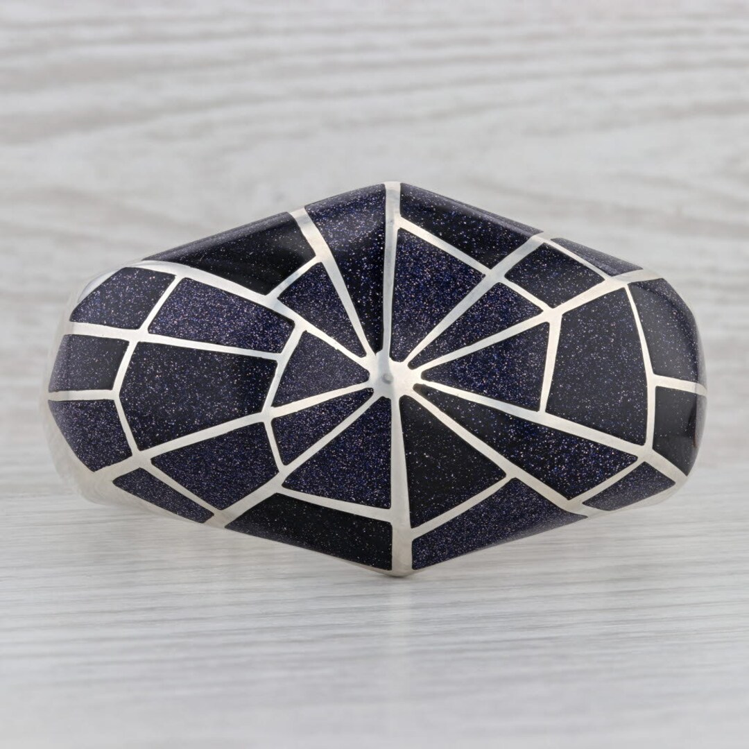 Stephen Webster Webbed Cuff Bracelet Sterling Silver Blue Goldstone ...