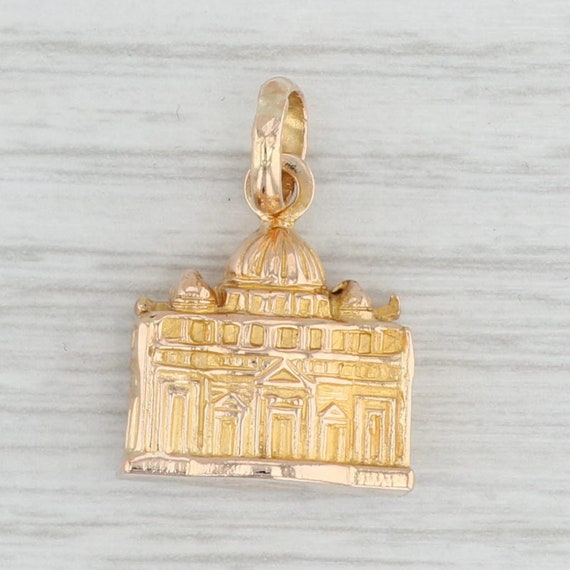 Saint Peters Basilica Charm 18k Yellow Gold Vatican I… - Gem