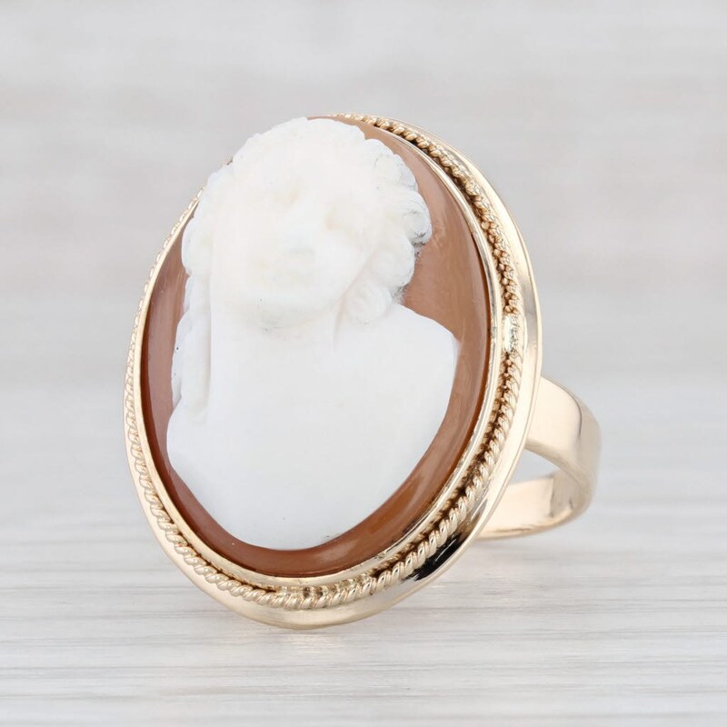 Carved Shell Ring - Etsy