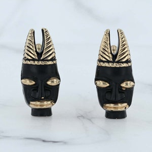 Tribal Mask Figural Cuff Links Swank Folding Bar Cufflinks - Etsy