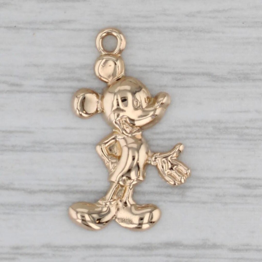 Van Dell Disney Mickey Mouse Pendant 14k Yellow Gold Cartoon Souvenir ...