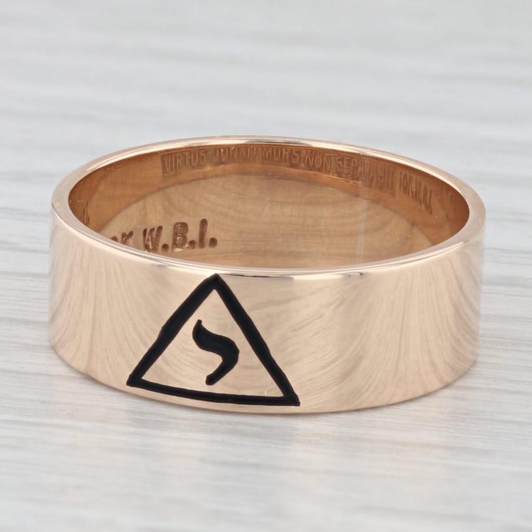 Scottish Rite Yod Ring 10k Yellow Gold 14th Degree Masonic Size 10.75 ...