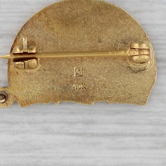 Rainbow Girls Pin 10k Gold Vintage Masonic Gavel Guard - Gem