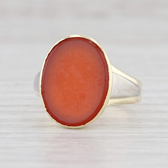 red carnelian signet ring - Gem