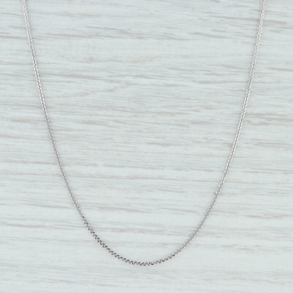 New Square Wheat Chain Necklace 14k White Gold 18 0.7mm - Etsy
