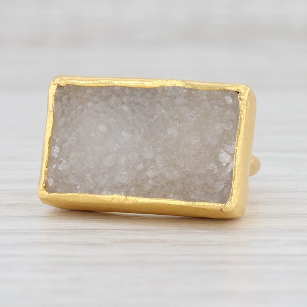 Druzy Quartz Ring - Etsy