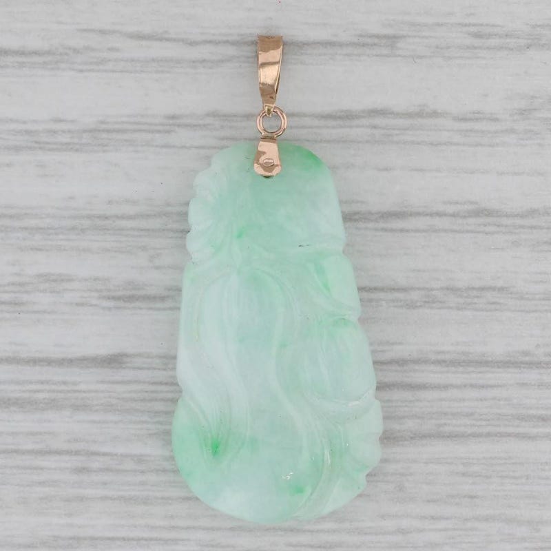 Carved Jade Pendant - Etsy
