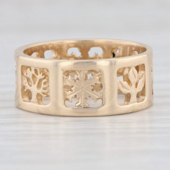 James Avery 4 Seasons Ring 14k Yellow Gold Size 8 Band Winter - Etsy