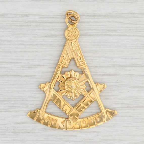 Vintage Past Master Medal Masonic Fob Pendant 10k Gold Sun - Etsy
