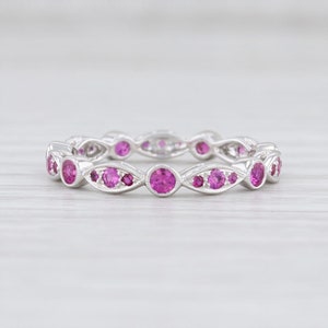 Ruby Eternity Ring Ruby Stacking Ring Stackable Ruby Ring - Etsy