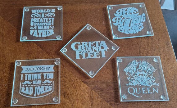 Custom Glass Coasters - Etsy