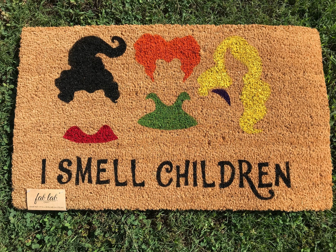 Hocus Pocus Inspired i SMELL Children Halloween Doormat Front Porch ...