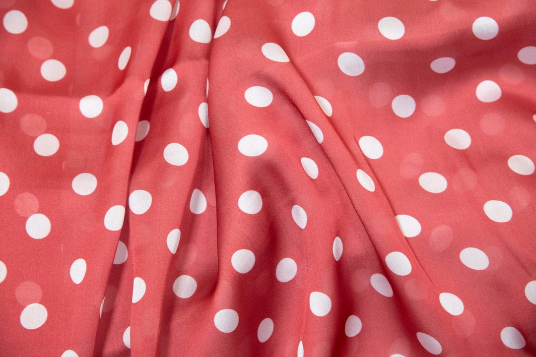 1 Yard-polka Dot Rust Red Organza Fabric by the Yard-stunning Classic ...