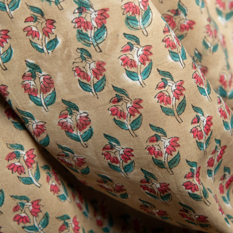 Hand Printed Fabric - Etsy