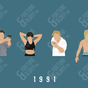 Point Break: Movie Poster / Alternative Film Art / Character Drawing ...