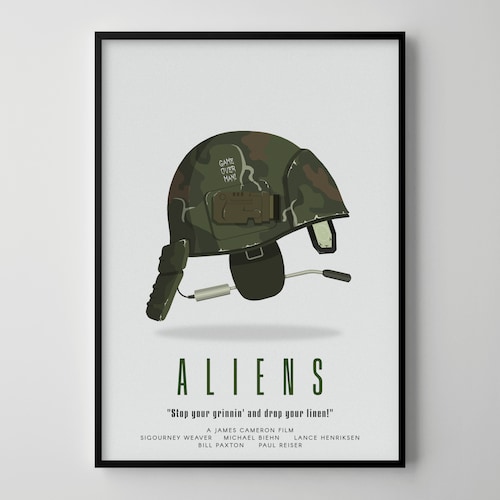 Aliens Minimalist Movie Art Print Poster Wall Art - Etsy