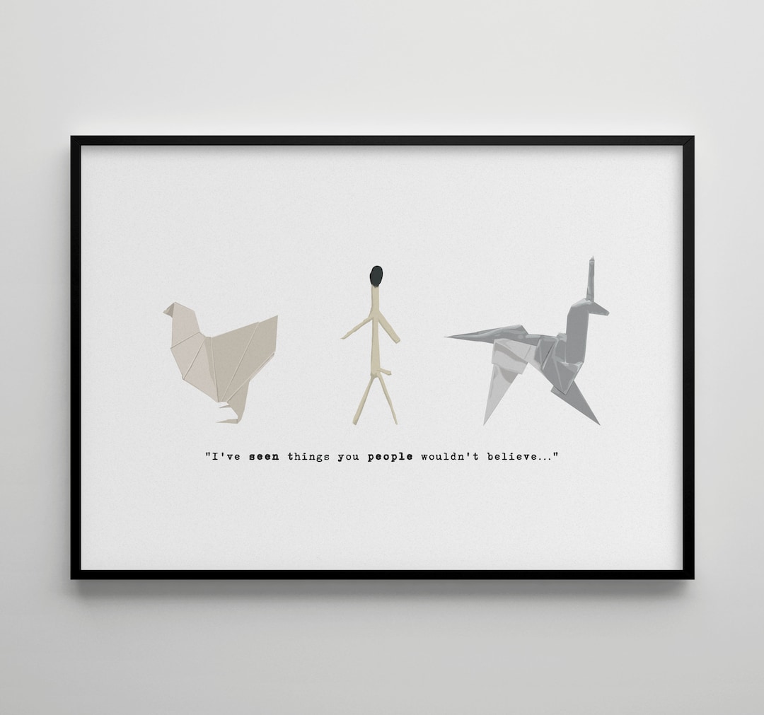 Blade Runner Origami: Movie Poster / Alternative Film Art / Character ...