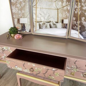 Pink and Gold Stag Dressing Table - Etsy