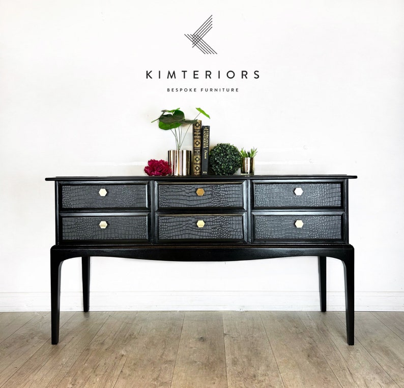 Sleek Stag Black Sideboard Console Table/dressing Table/ TV Media - Etsy