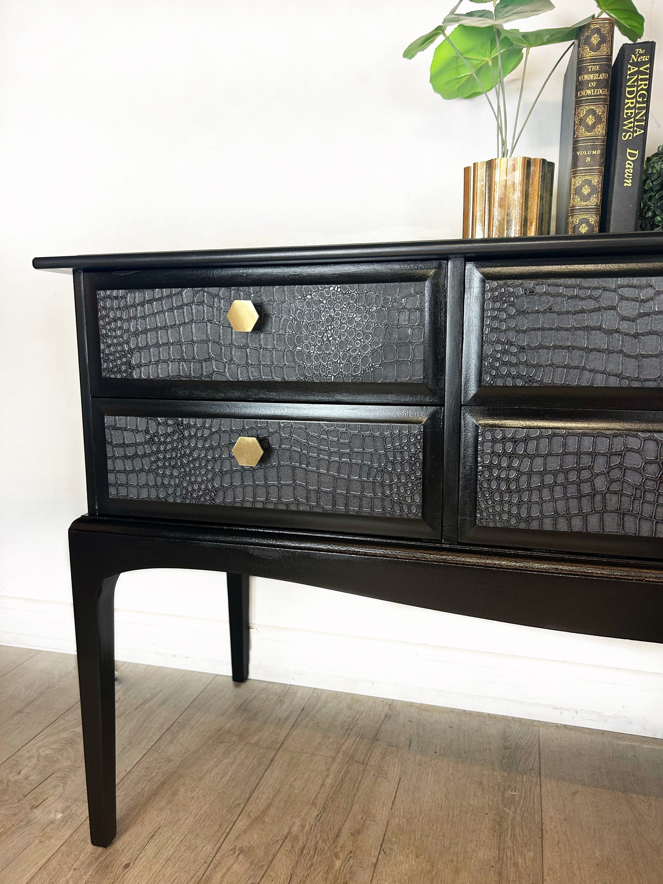 Sleek Stag Black Sideboard Console Table/dressing Table/ TV Media - Etsy