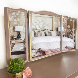 Pink and Gold Stag Dressing Table - Etsy