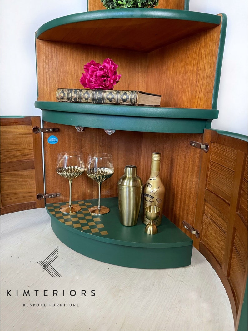 Nathan Green Corner Display Unit and Drinks Cabinet - Etsy