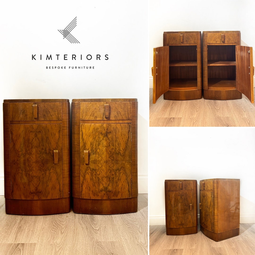 Art Deco Bedside Cabinets- Ready to Commission - Etsy