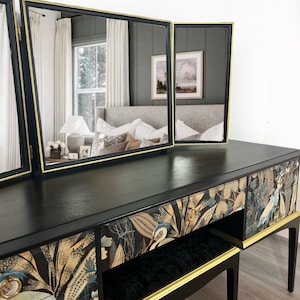 Black and Gold Luxurious Stag Dressing Table - Etsy UK