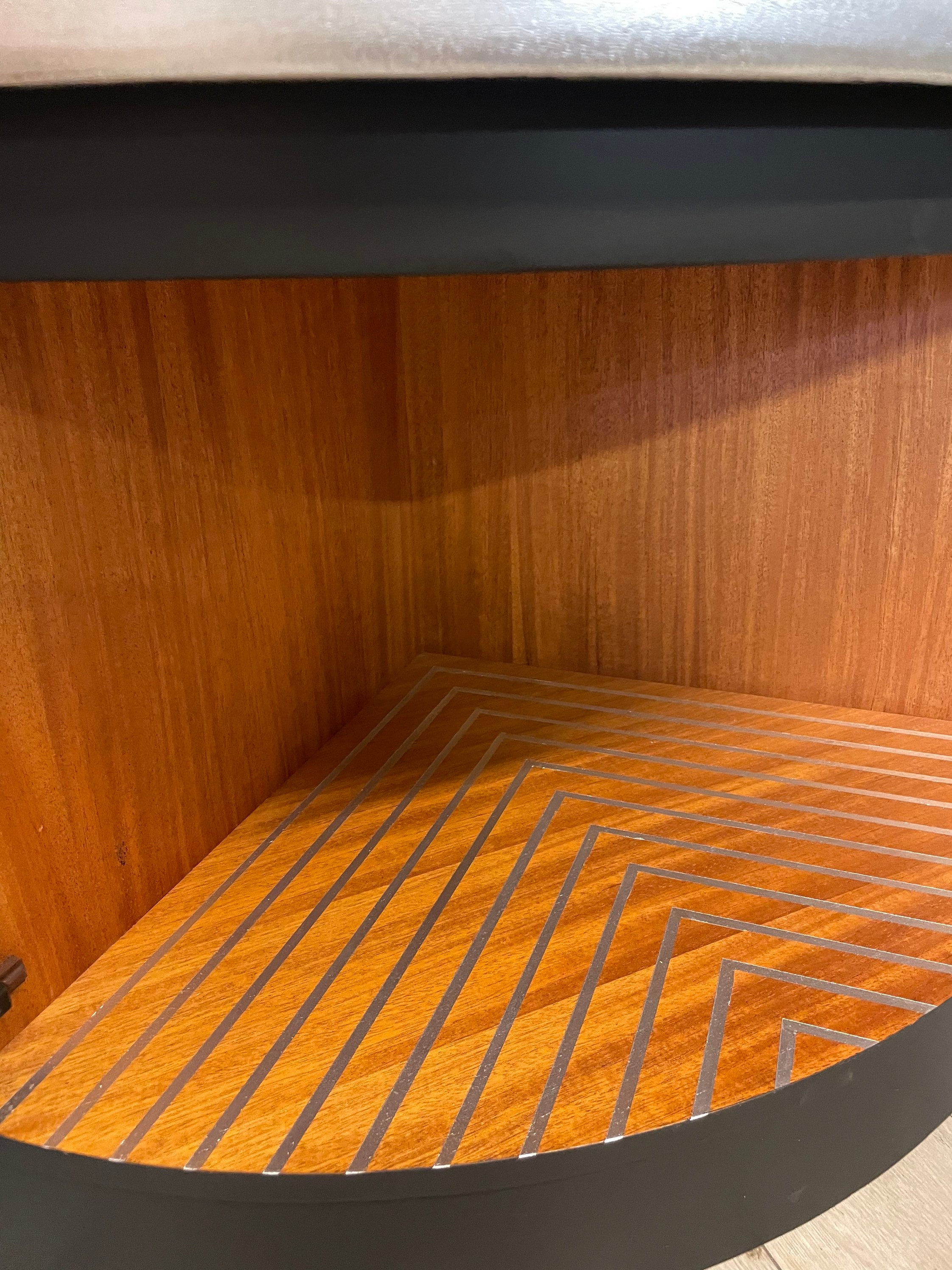 Nathan Black and Silver Nathan Corner Cabinet - Etsy