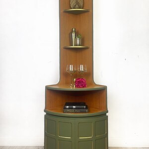 Nathan Teak Corner Unit / Drinks Cabinet in Green - Etsy