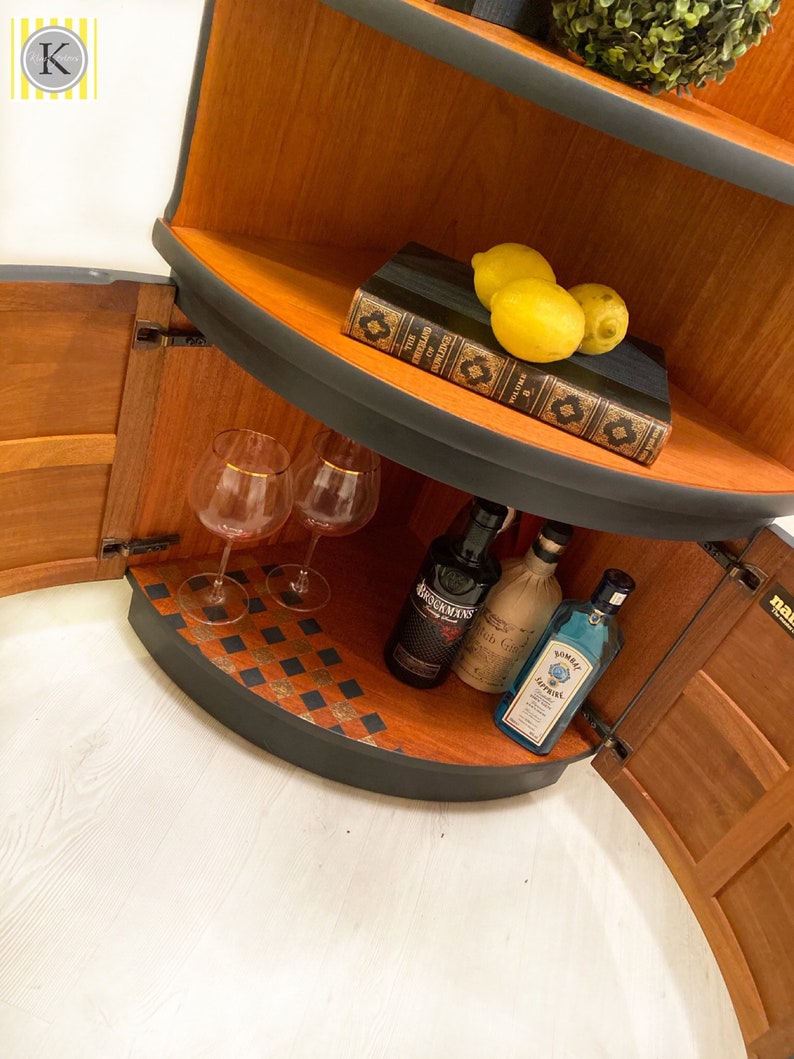 Nathan Teak Corner Unit / Drinks Cabinet in Ash - Etsy UK