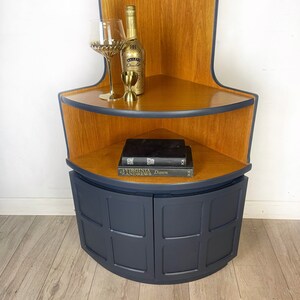 Nathan Teak Corner Unit / Drinks Cabinet in Navy Blue - Etsy