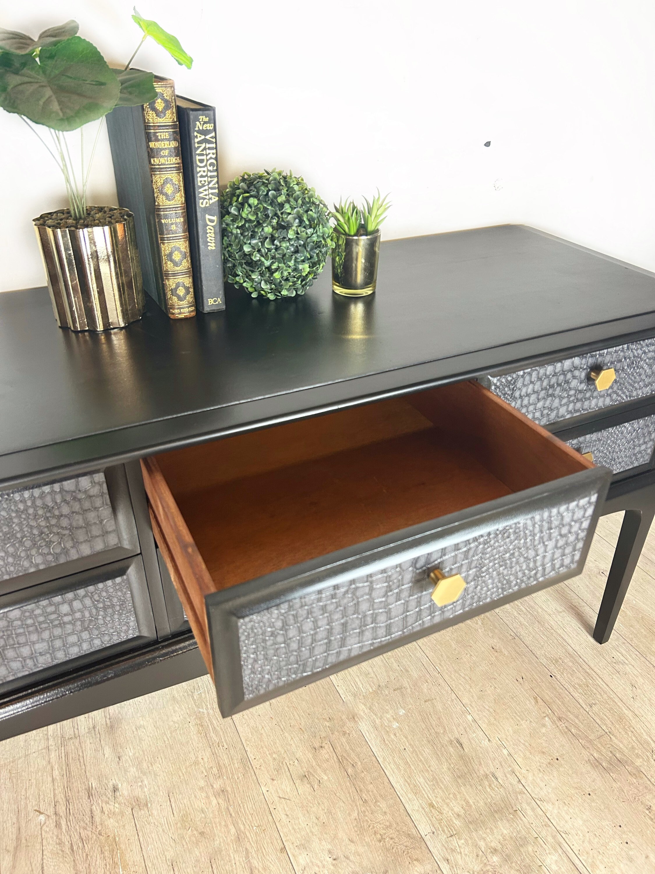 Sleek Stag Black Sideboard Console Table/dressing Table/ TV Media - Etsy