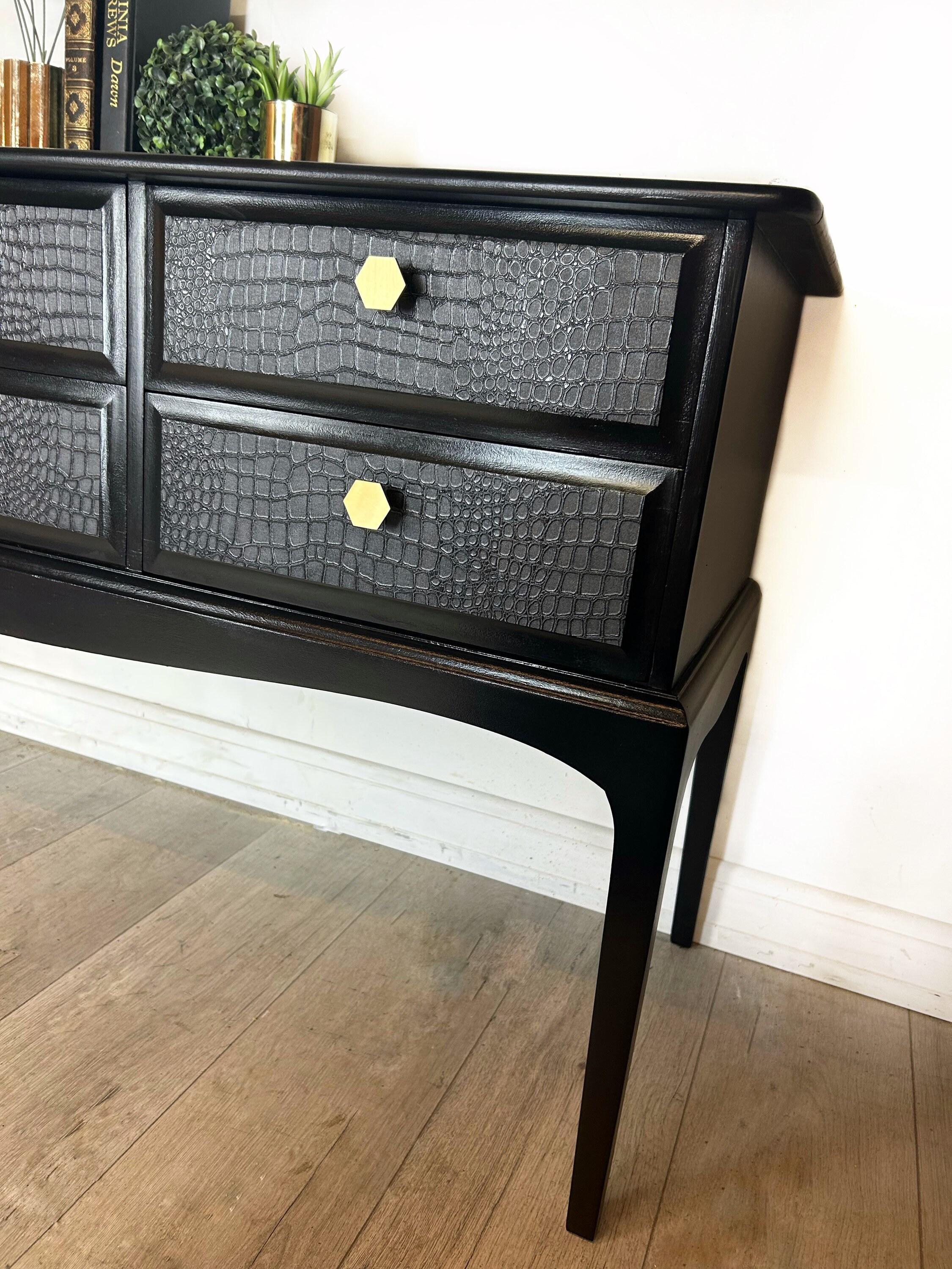 Sleek Stag Black Sideboard Console Table/dressing Table/ TV Media - Etsy