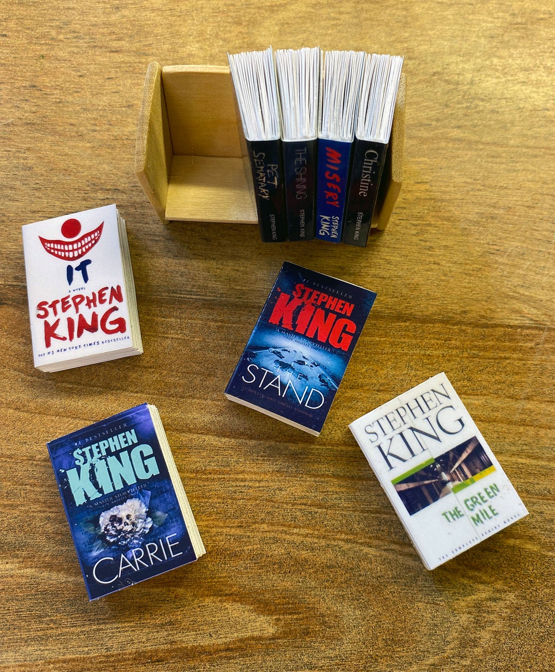 Bookcase With 8 Tiny Stephen King Books - Etsy