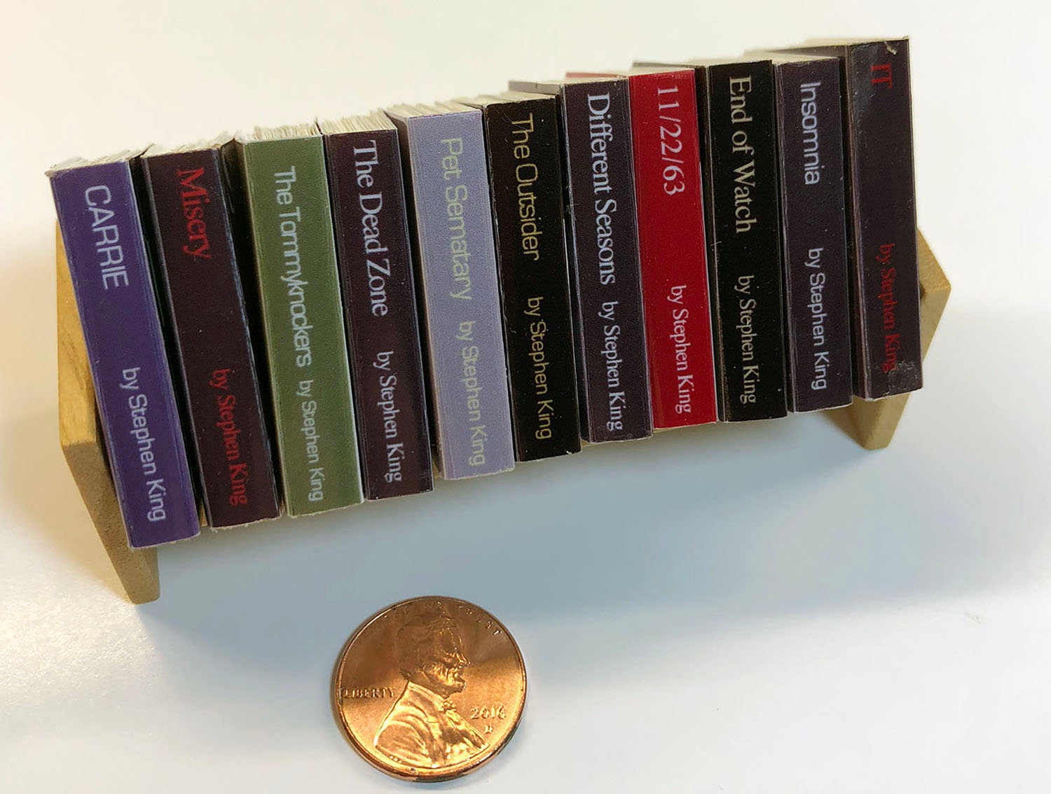 Bookcase With 8 Tiny Stephen King Books - Etsy