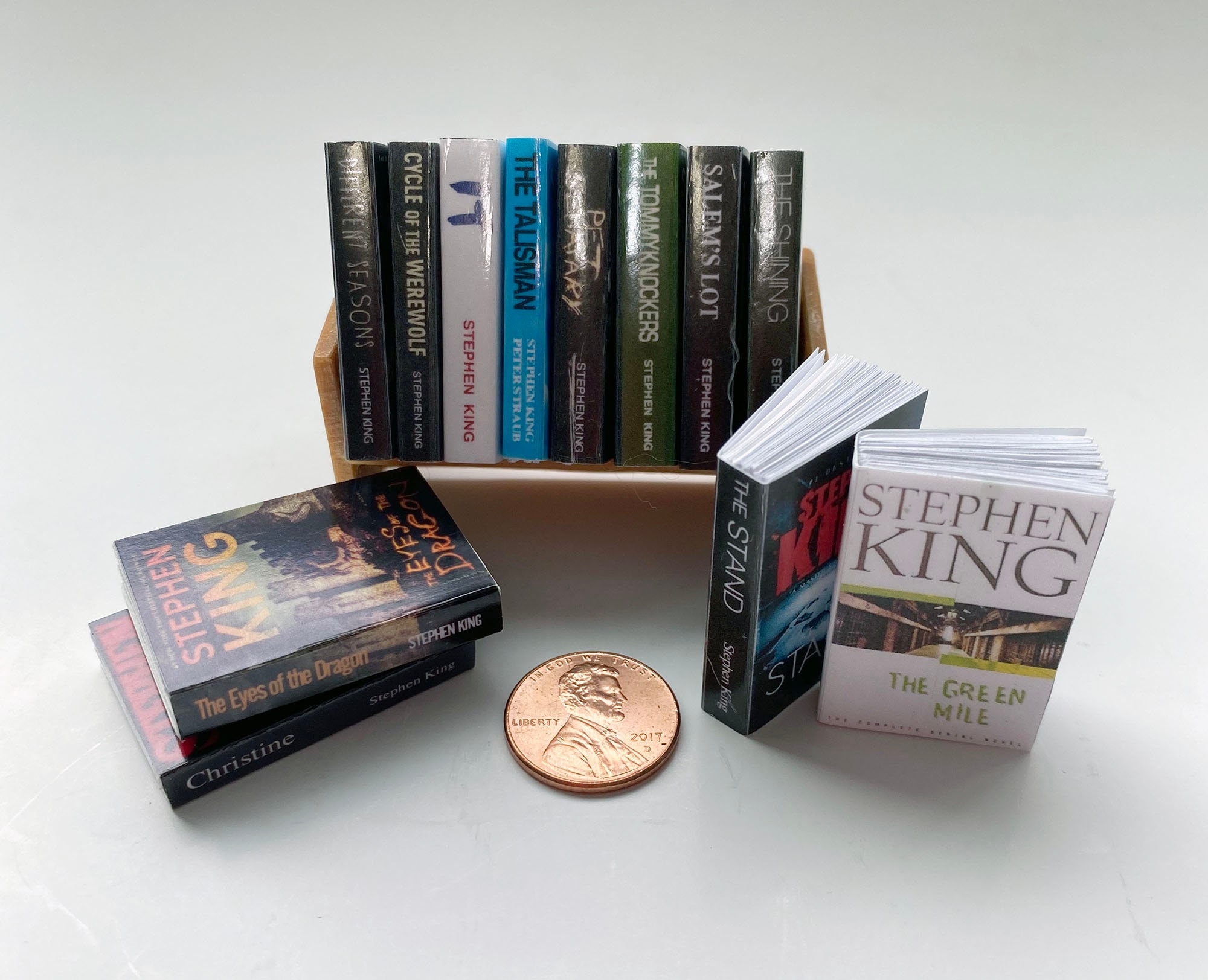 Bookcase With 8 Tiny Stephen King Books - Etsy