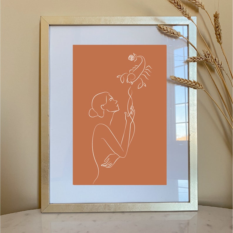 Scorpio Zodiac Art Scorpio Line Art Drawing Astrology Home | Etsy