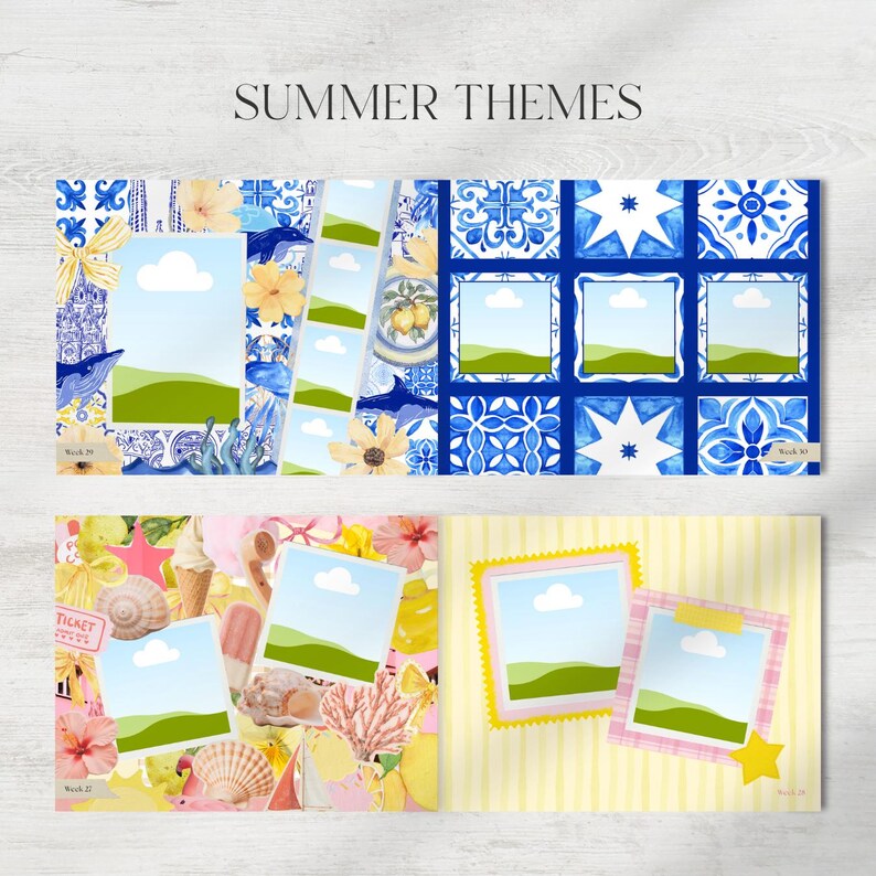 Year-in-review Photo Album Template | 2026 Collage Scrapbook | Digital ...