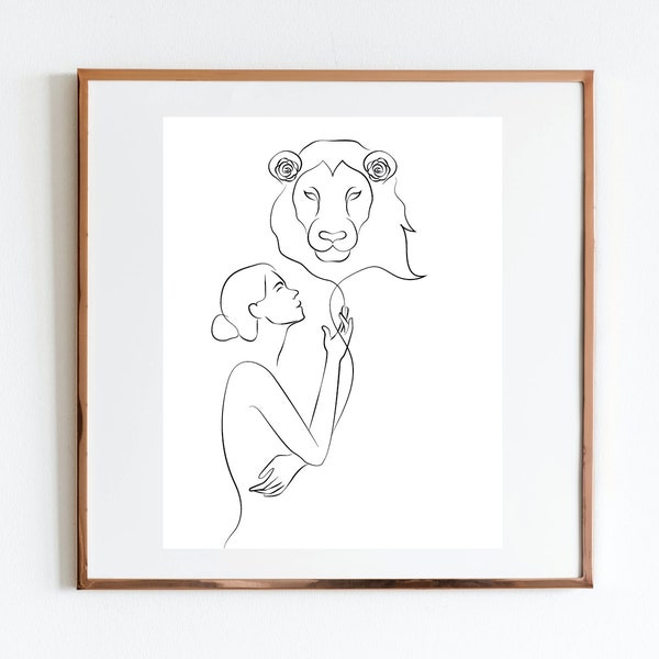 Leo Woman Art - Etsy