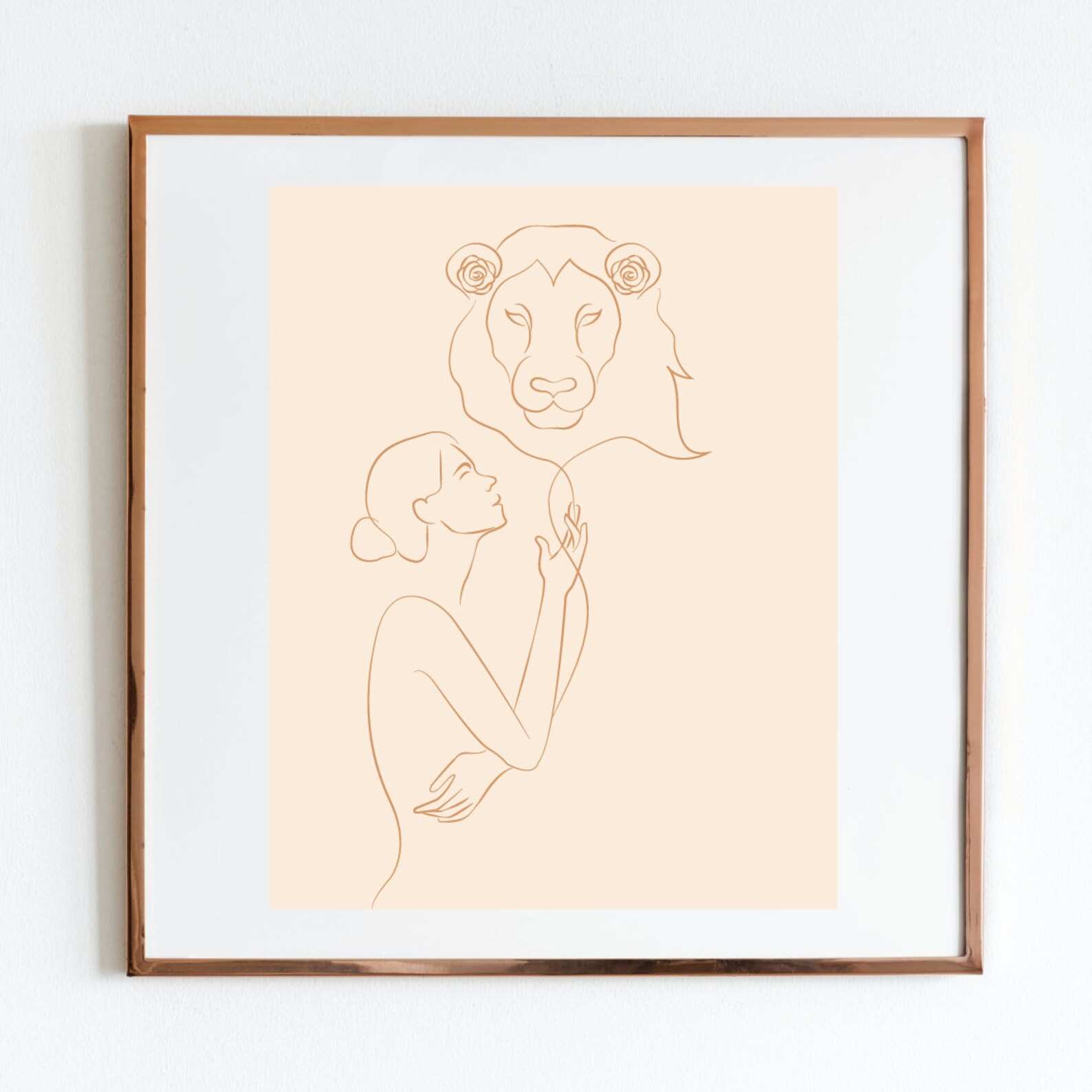 Leo Zodiac Art Leo Line Art Drawing Astrology Home Decor - Etsy