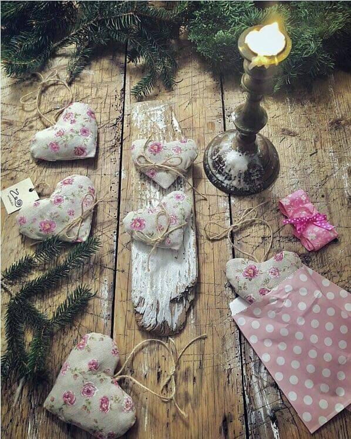 Lavender Heart Sachet Flower Vintage Decor - Etsy