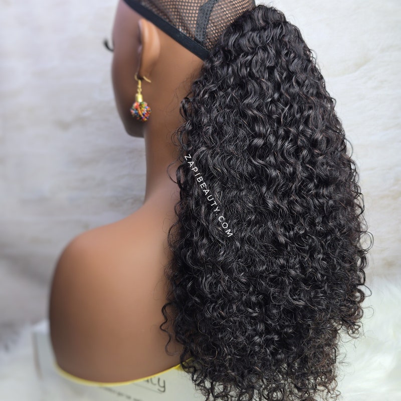 Human Hair Ponytail Drawstring - Etsy