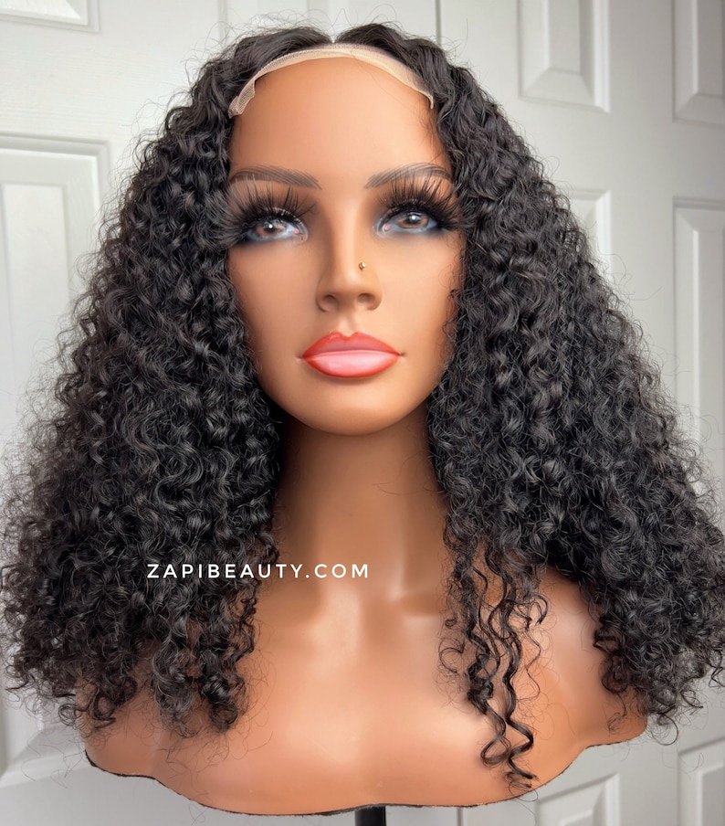 Pixie Curl Human Hair Wig: 4x4 Closure, Natural Black - Etsy